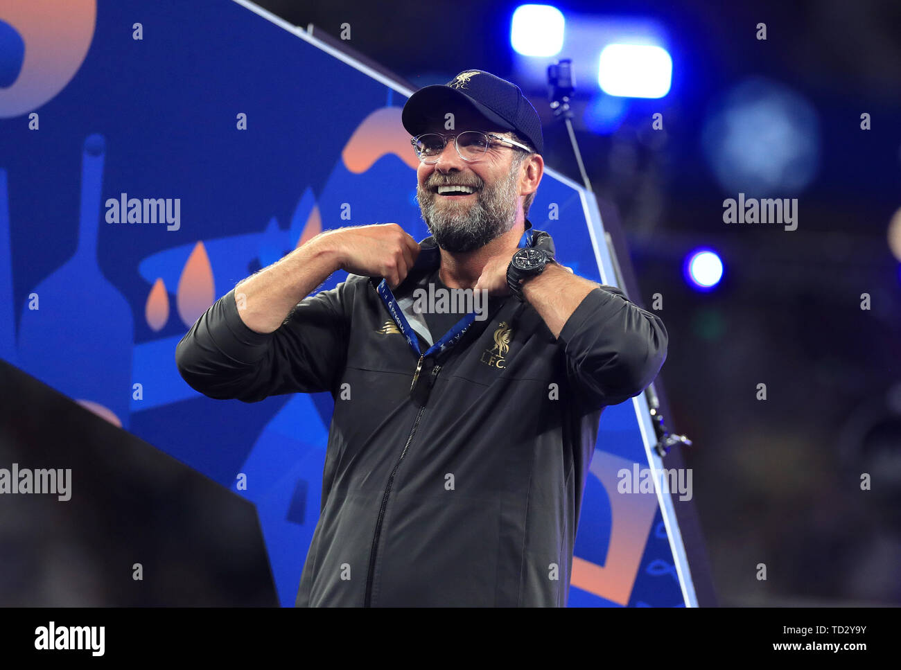 Liverpool manager Jurgen Klopp during the celebrations after the UEFA ...