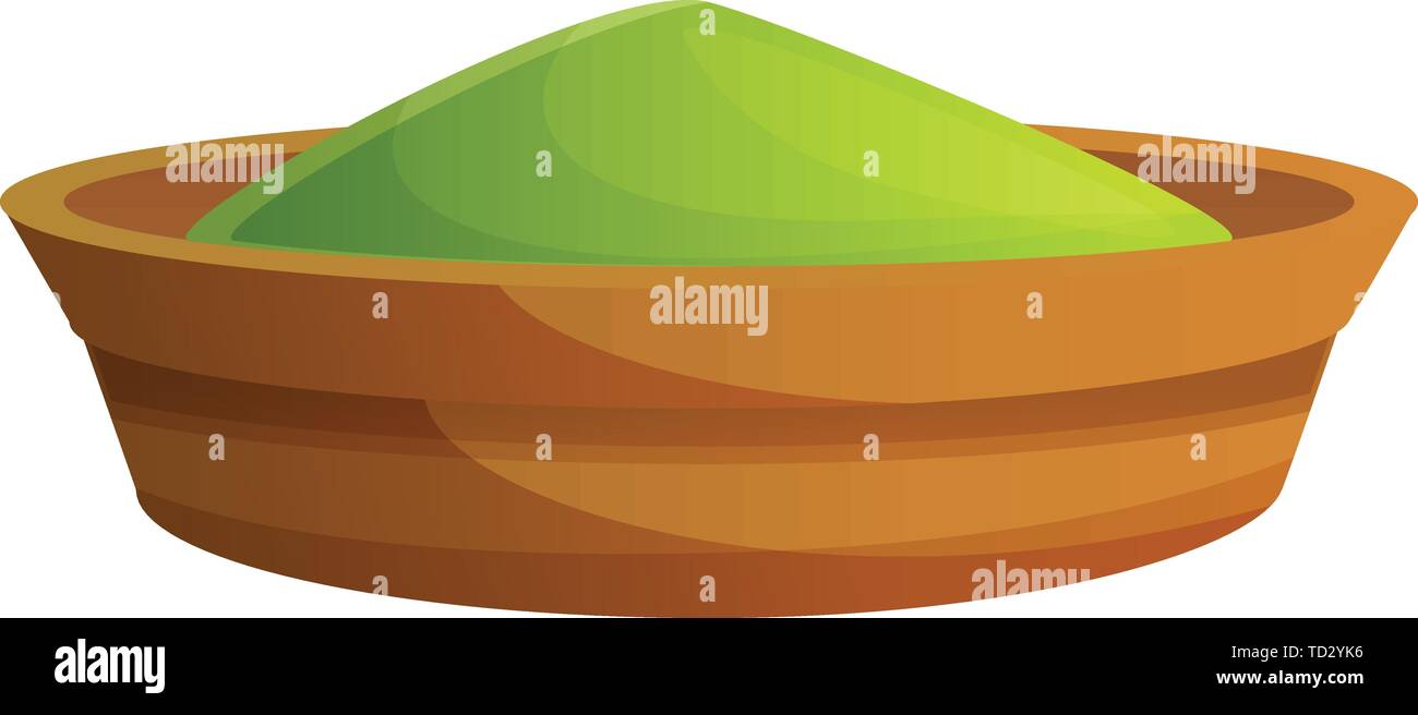 Matcha tea powder icon. Cartoon of matcha tea powder vector icon for ...