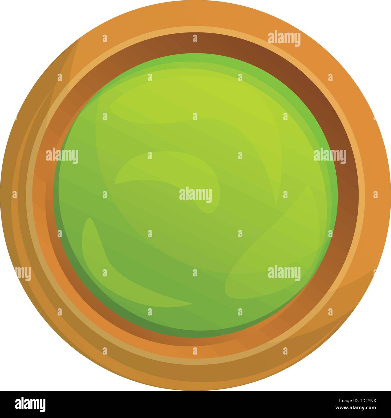 Top view matcha tea cup icon. Cartoon of top view matcha tea cup vector ...