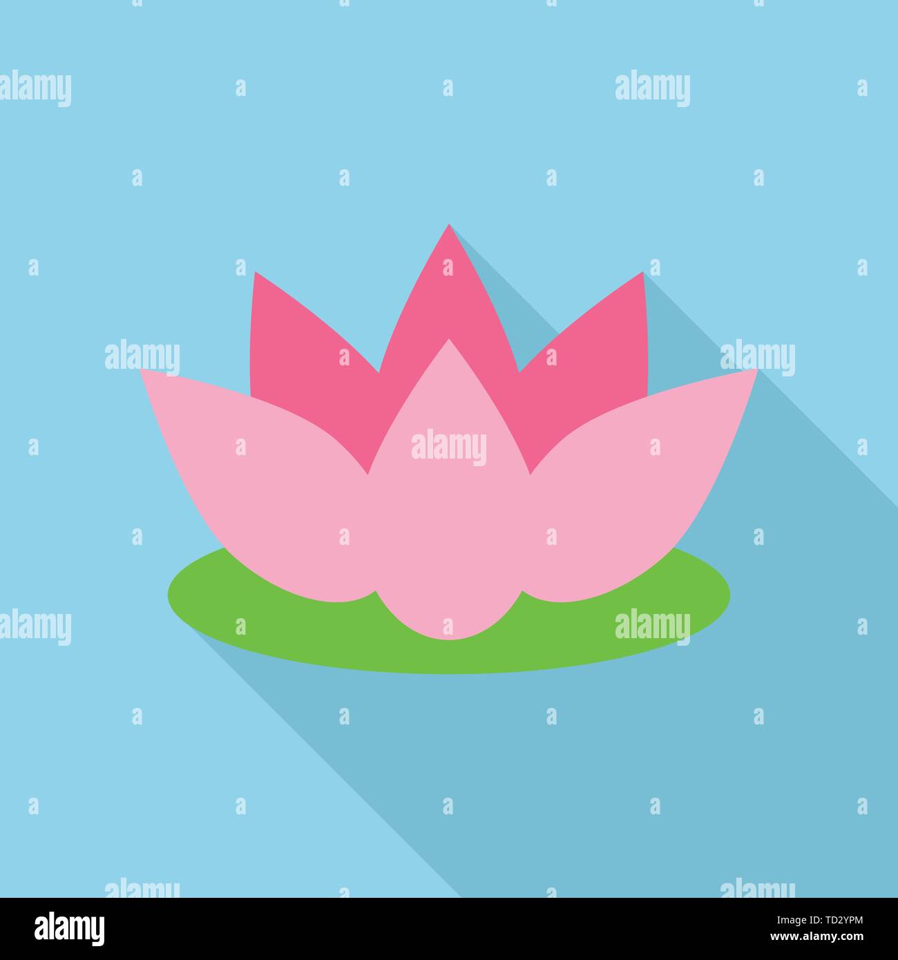 Lotus flower icon, flat style Stock Vector Image & Art - Alamy