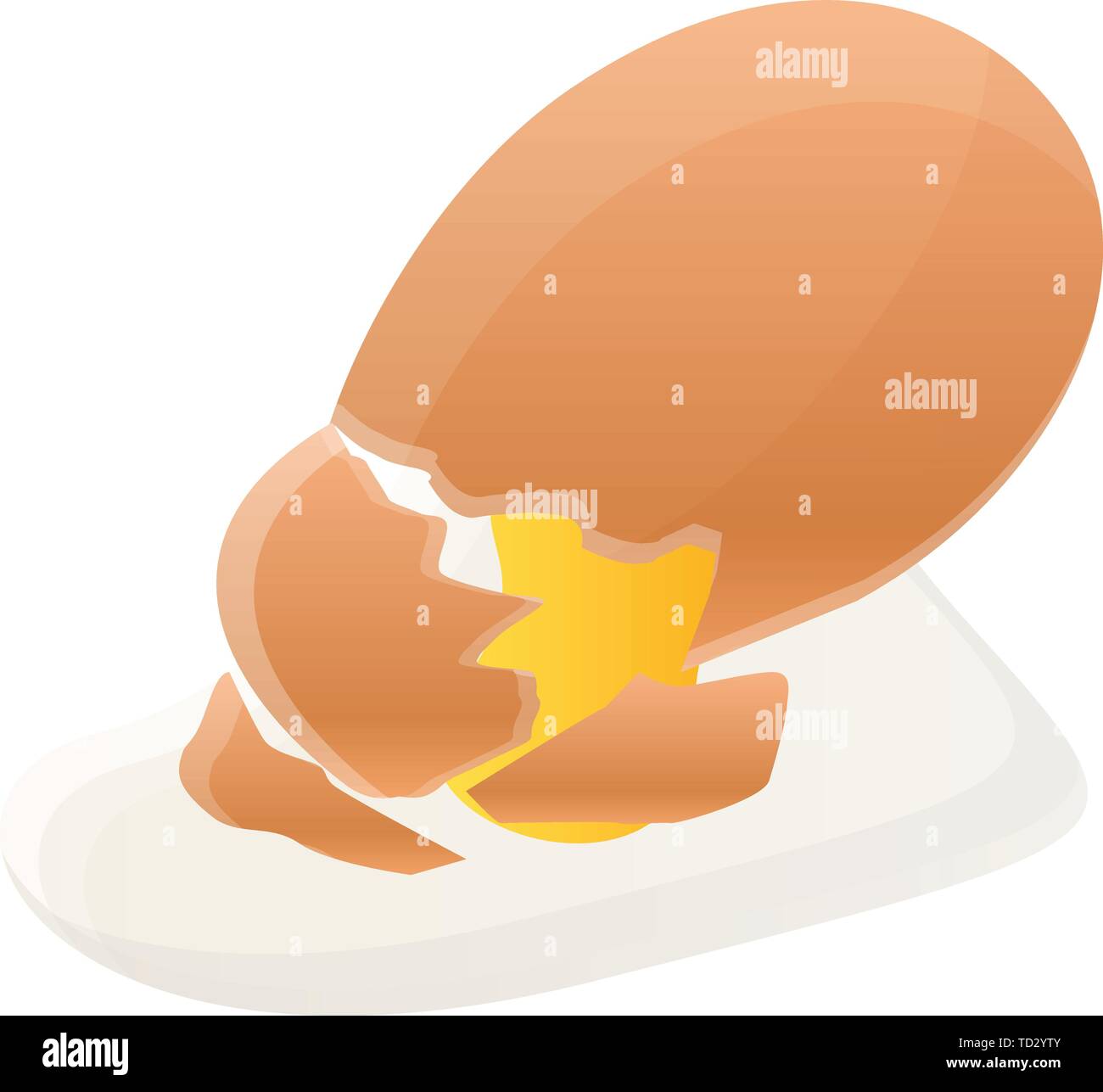 Cracked egg icon. Cartoon of cracked egg vector icon for web design ...
