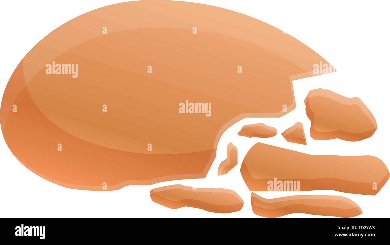 Empty eggshell icon. Cartoon of empty eggshell vector icon for web ...