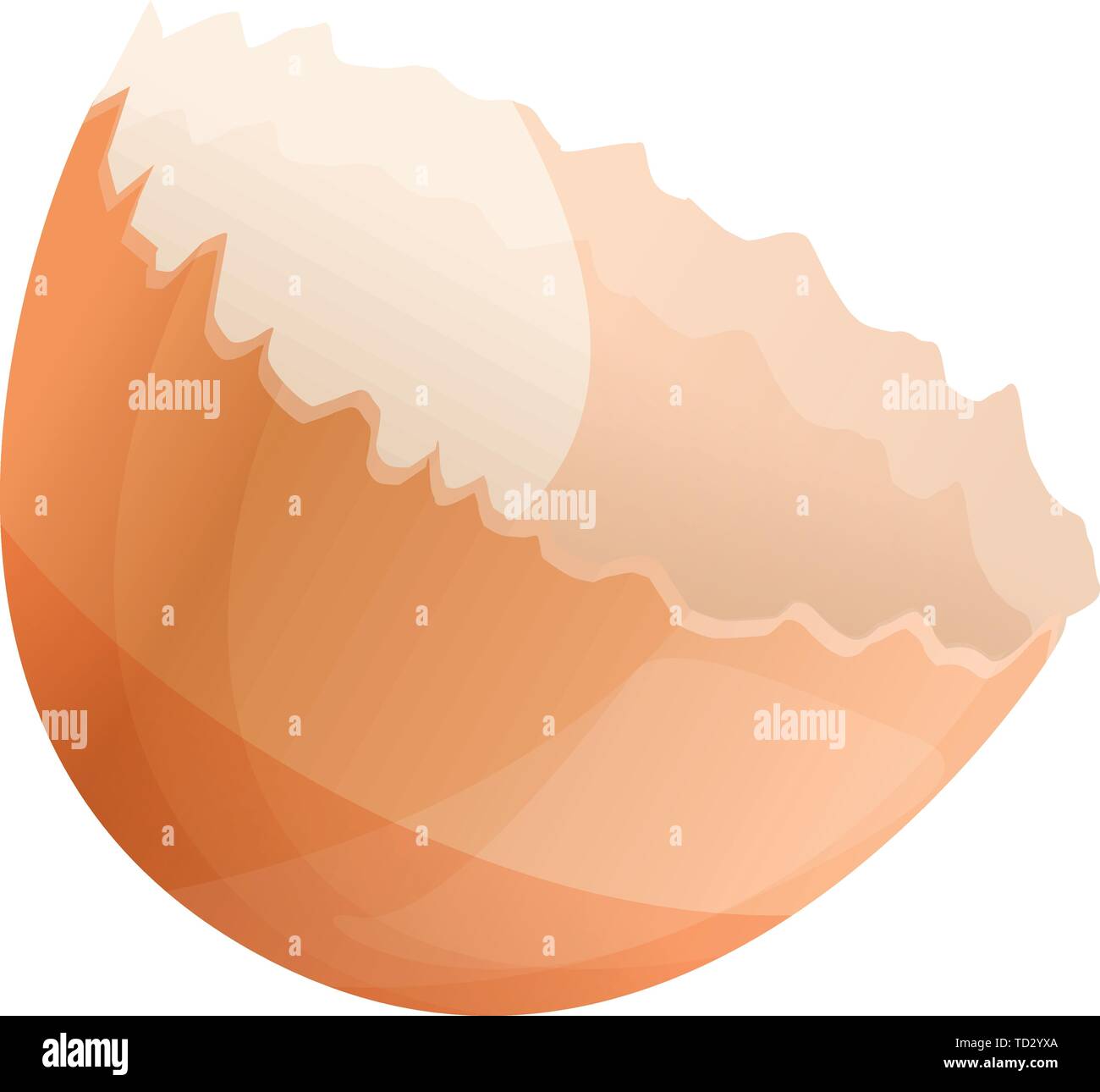 Half eggshell icon. Cartoon of half eggshell vector icon for web design ...
