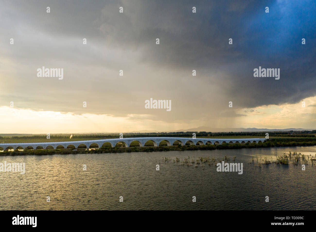 Sino-Russian border lake Xingkai lake autumn color Stock Photo - Alamy