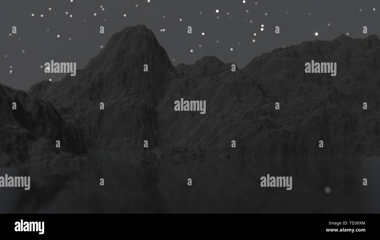 Night time nature landscape and stary sky Stock Photo - Alamy