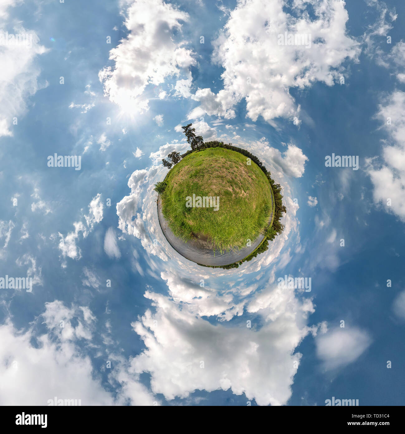 Little planet transformation of spherical panorama 360 degrees ...