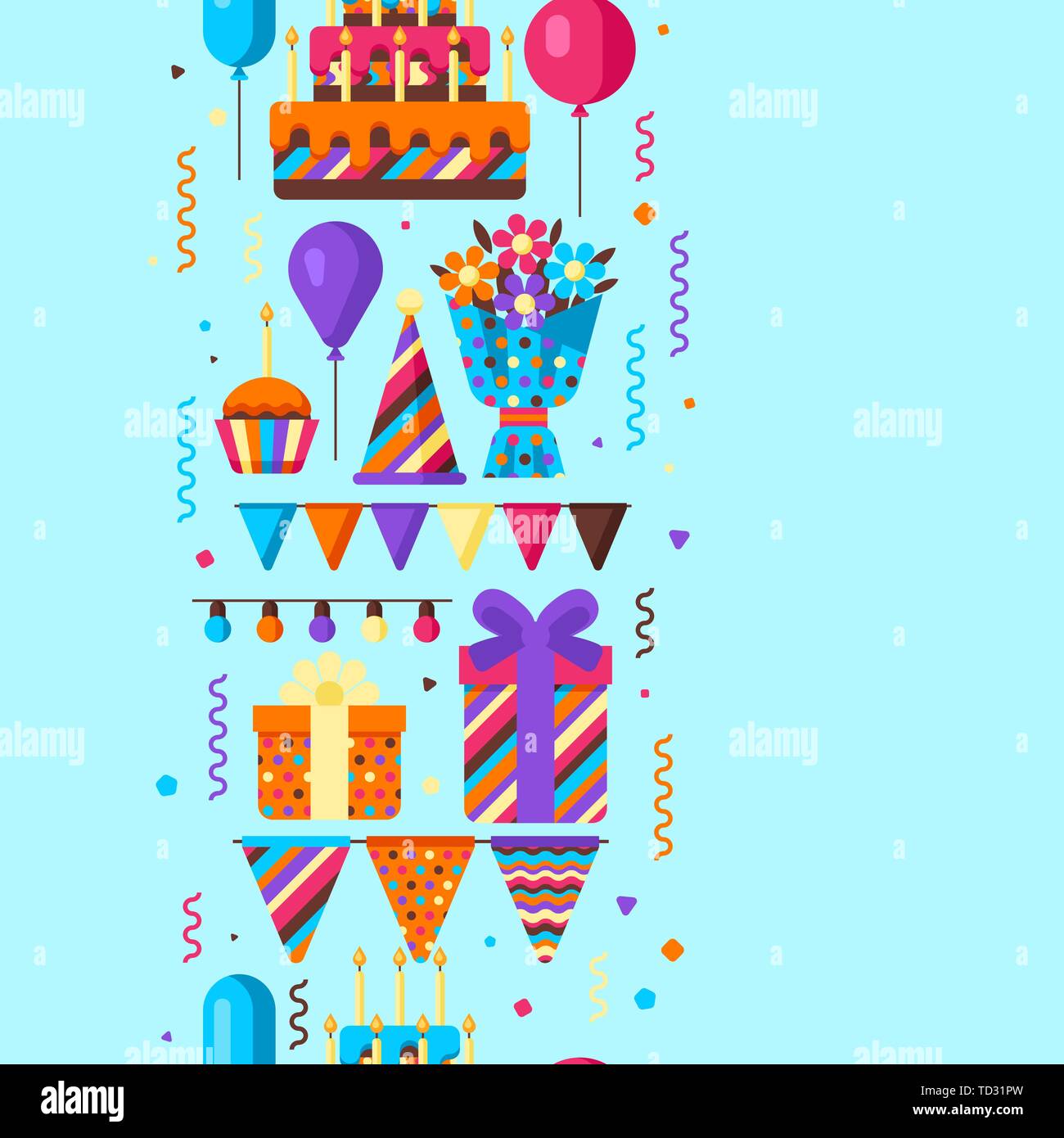 Happy Birthday seamless pattern Stock Vector Image & Art - Alamy