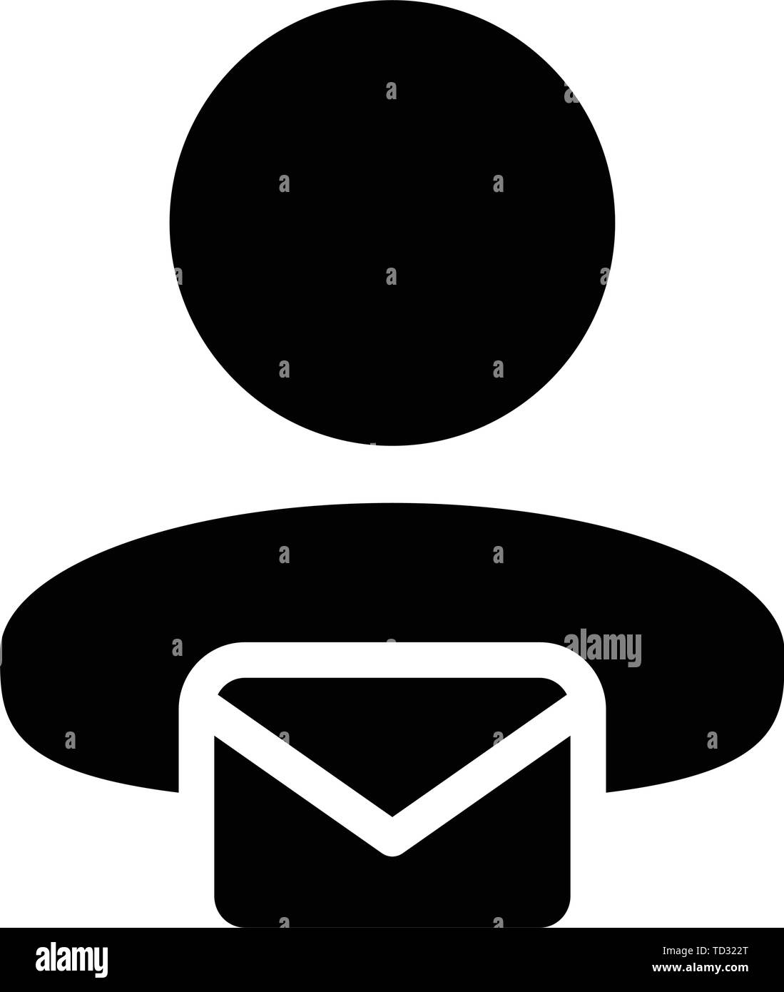 Send icon vector male user person profile avatar with envelope symbol ...