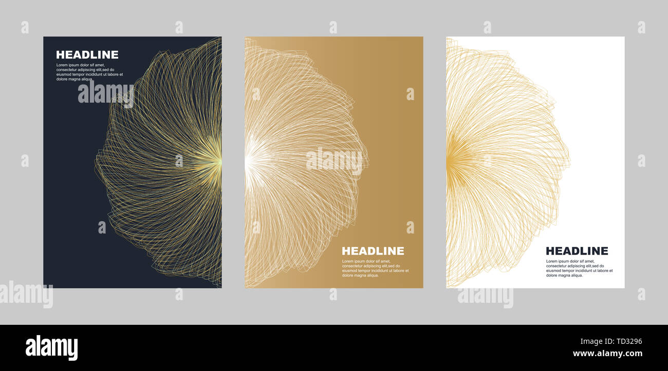 Line outline abstract graphic poster cover template Stock Photo - Alamy