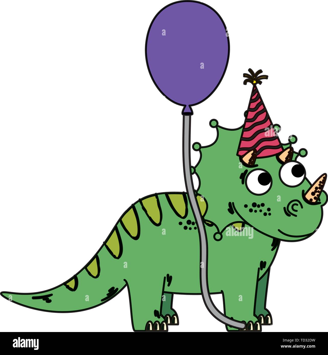 Triceratops fossil, children Stock Vector Images - Alamy