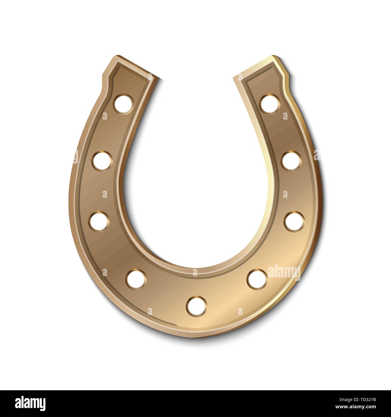 Bronse horseshoe isolated on white Stock Vector Image & Art - Alamy