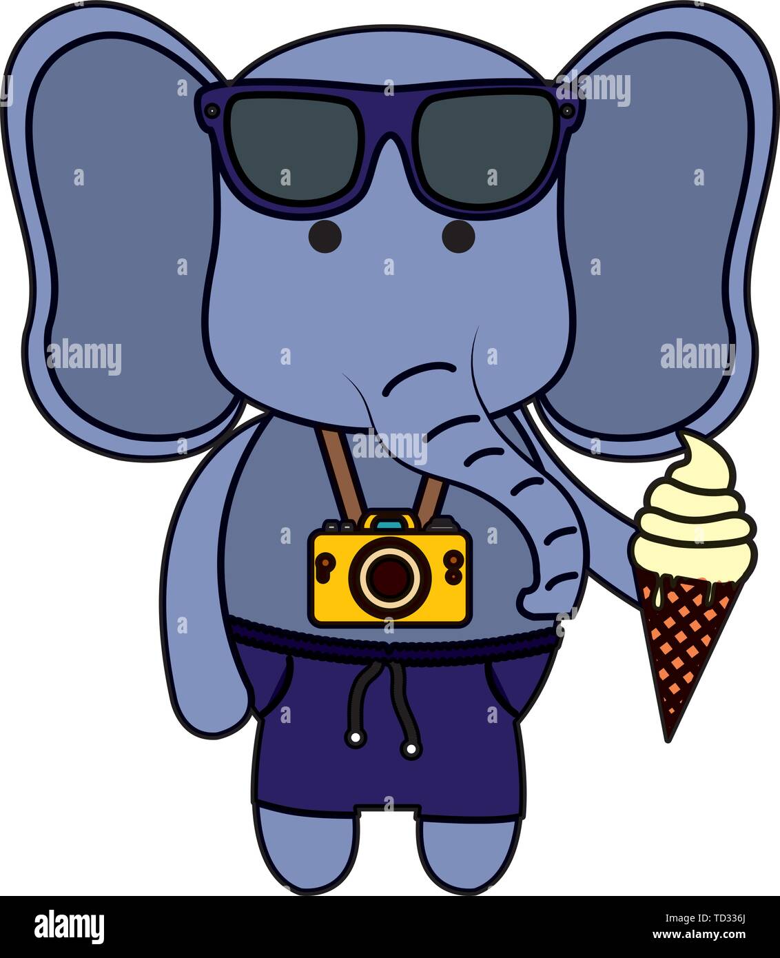 Kid ice cream nature Stock Vector Images - Alamy