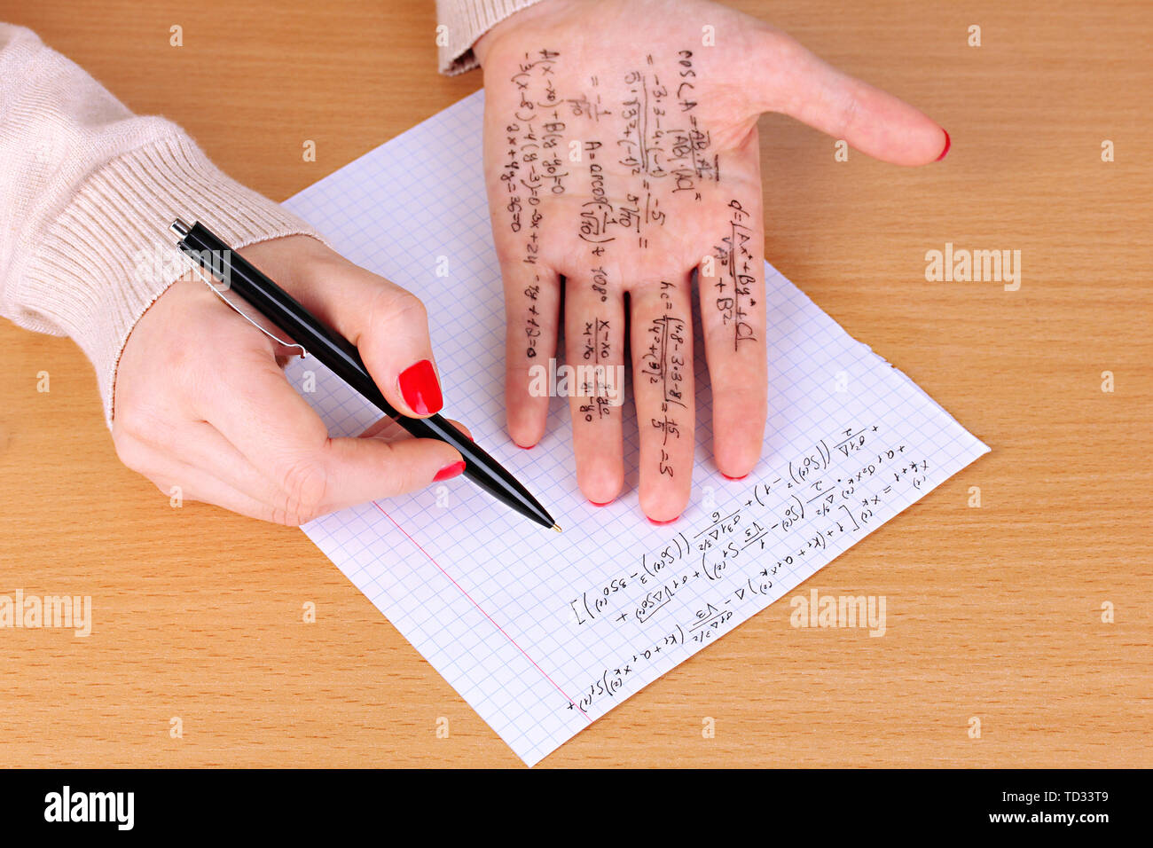 Math exam cheat hi-res stock photography and images - Alamy