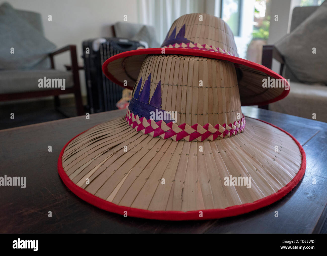 Beautiful hand-woven straw hats Stock Photo - Alamy