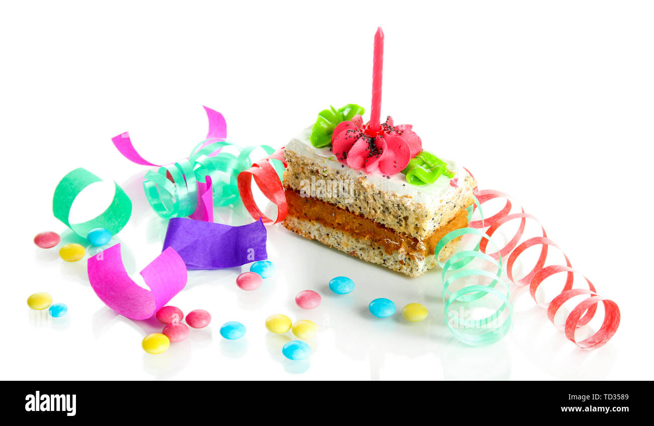 Happy birthday ribbon cake Cut Out Stock Images & Pictures - Alamy