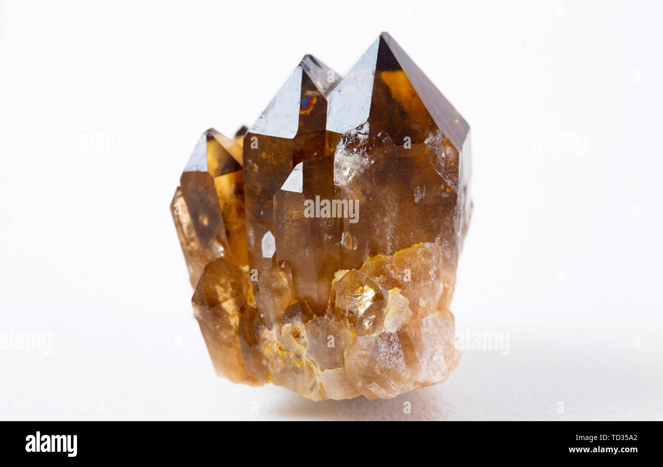 smoky quartz crystal mineral specimen gem stone quartz Stock Photo - Alamy