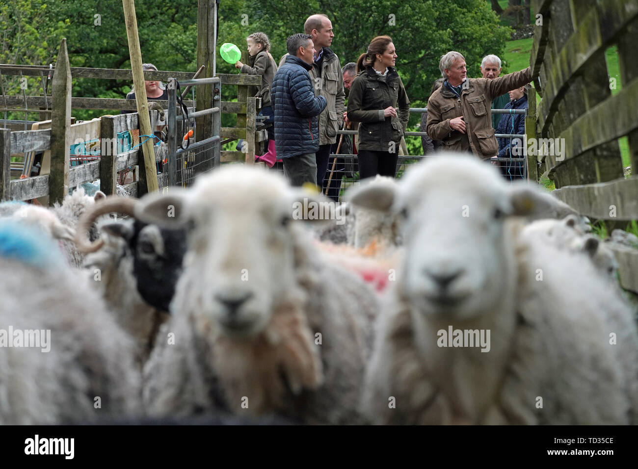 The Duke and Duchess of Cambridge during a visit to Deepdale Hall Farm ...