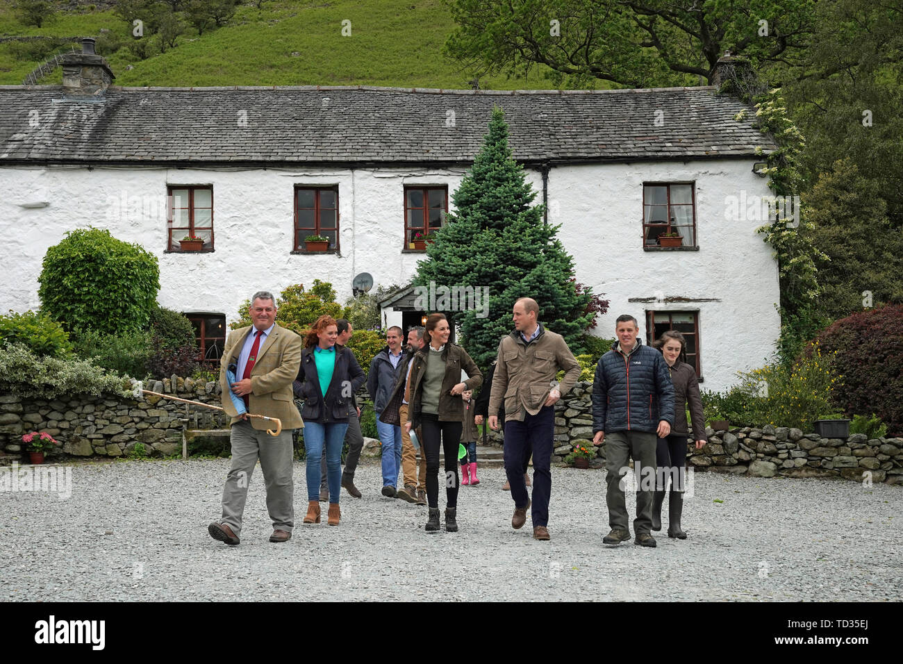 The Duke and Duchess of Cambridge during a visit to Deepdale Hall Farm ...