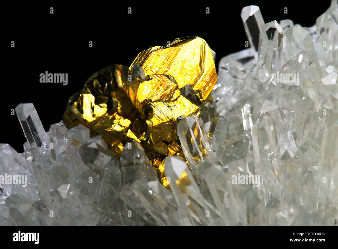 Pyrite Crystal Mineral Specimen Rock Geology rock gem stone Stock Photo ...