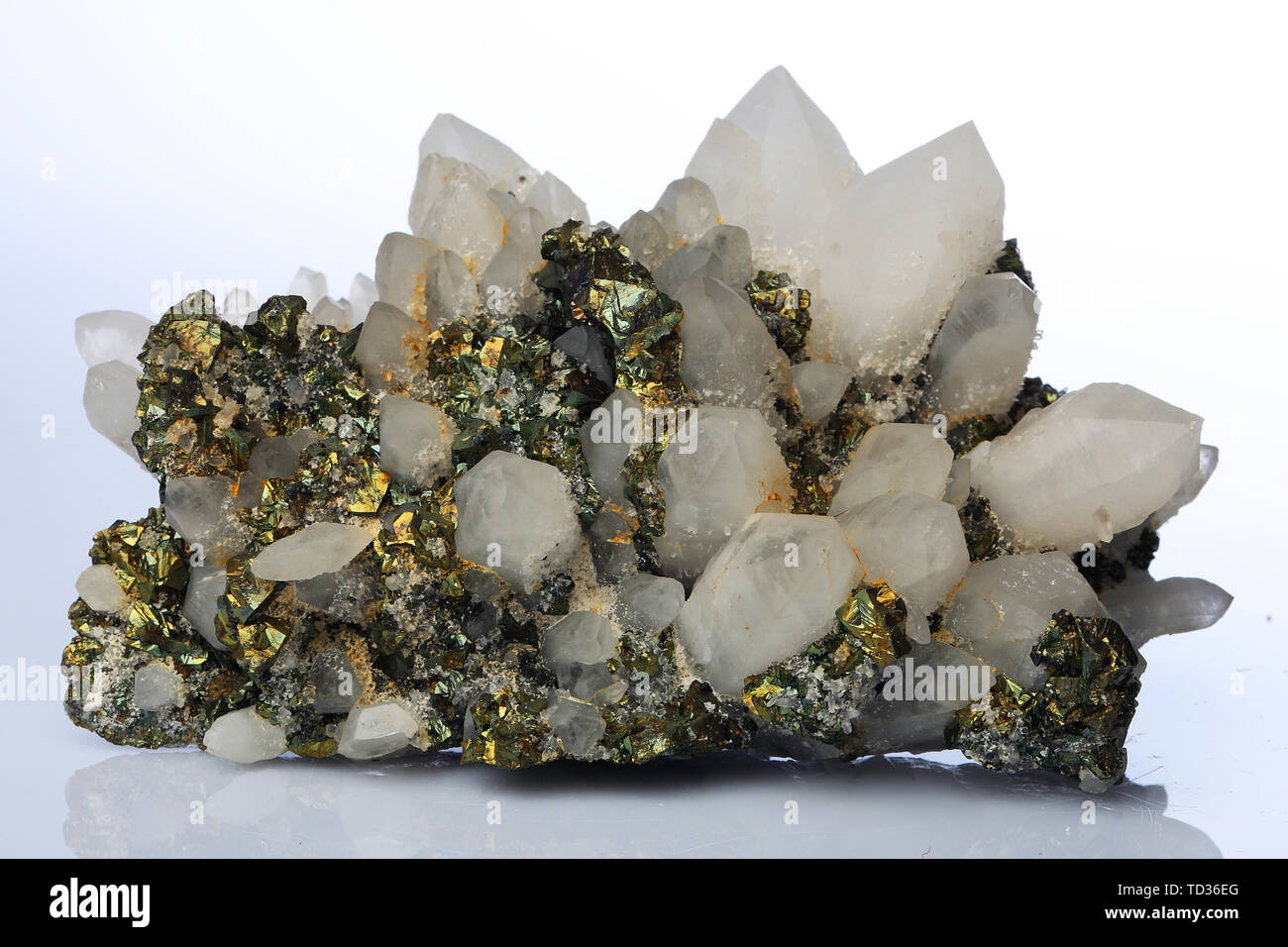 Pyrite Crystal Mineral Specimen Rock Geology rock gem stone Stock Photo ...