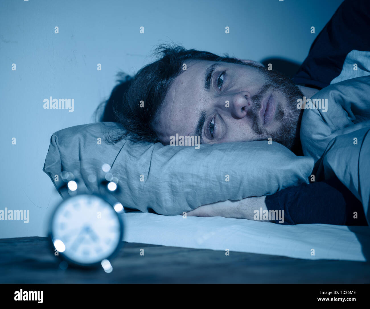 Worried man and clock hi-res stock photography and images - Alamy