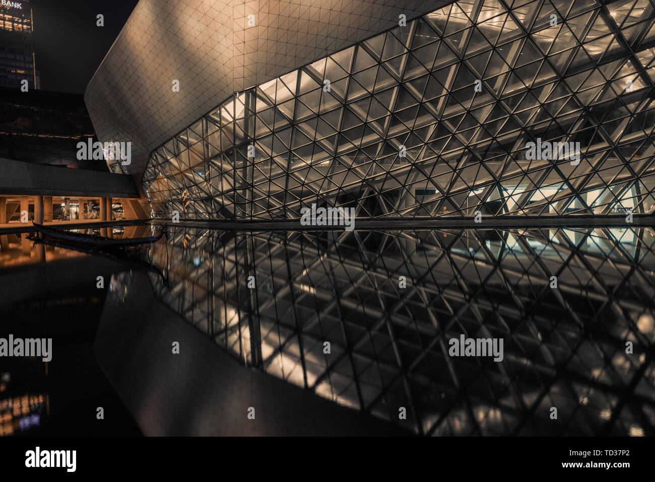 Guangzhou West Tower, Grand Theatre and K11 Night View Stock Photo - Alamy