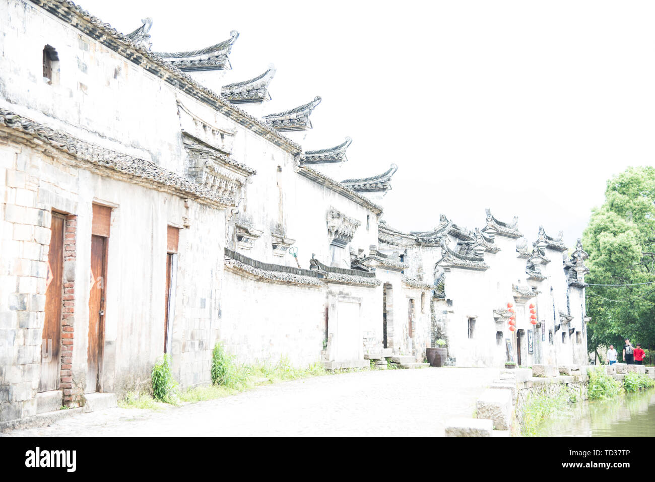 Hui building horse head wall of ancient residential houses in Heyang ...