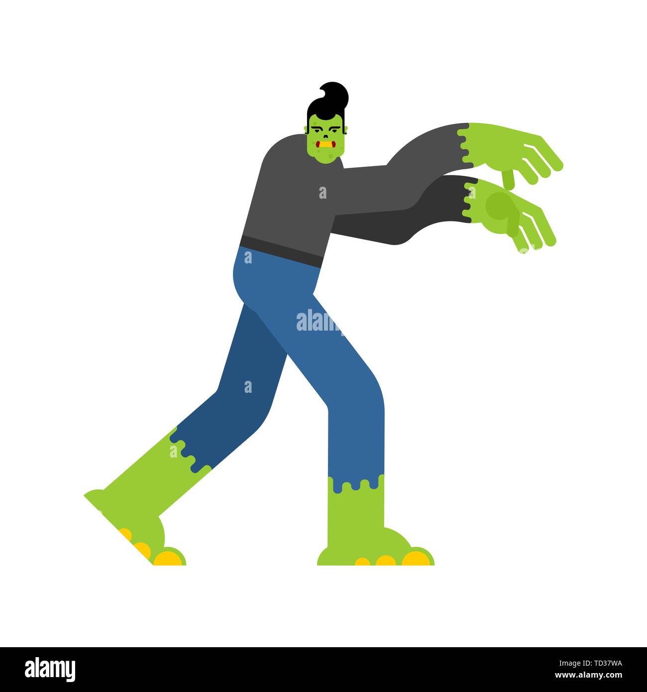 Zombie isolated. Living Dead. dead man vector illustration Stock Vector ...