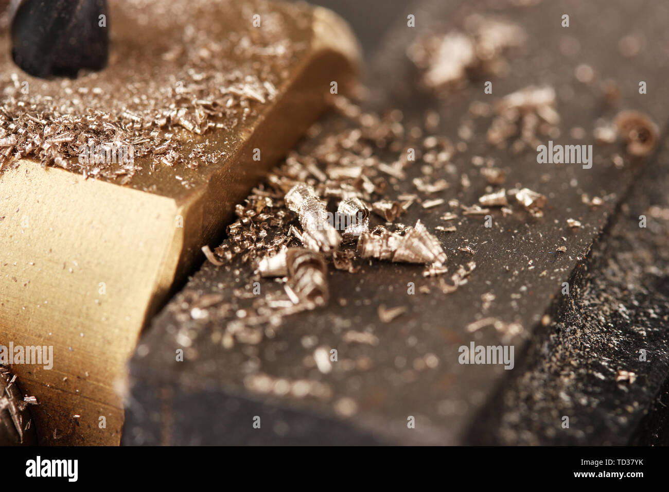 Metal shavings, close up Stock Photo - Alamy