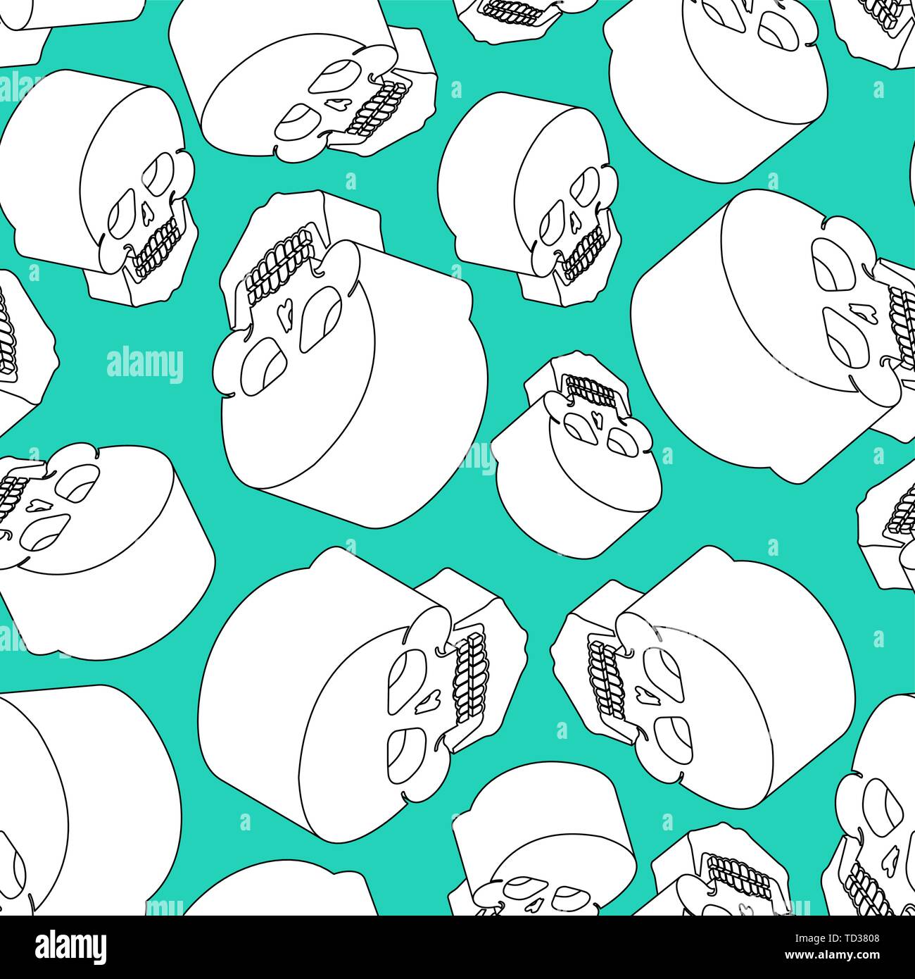 Skull pattern seamless. Skeleton background. undead texture Vector ...