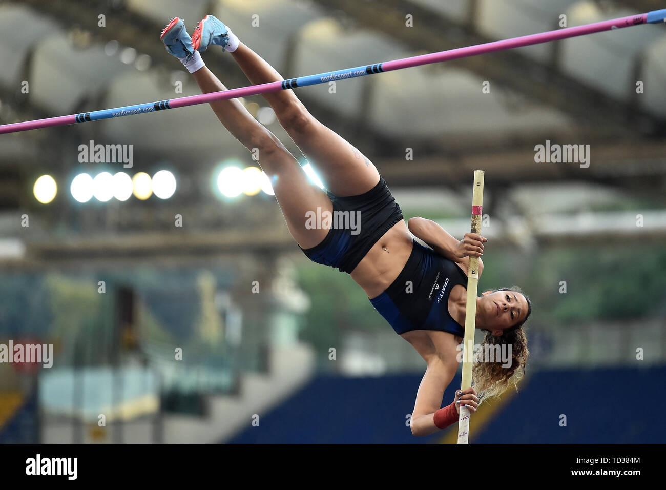 Angelica Bengtsson of Sweden competes in the women's pole vault at the ...