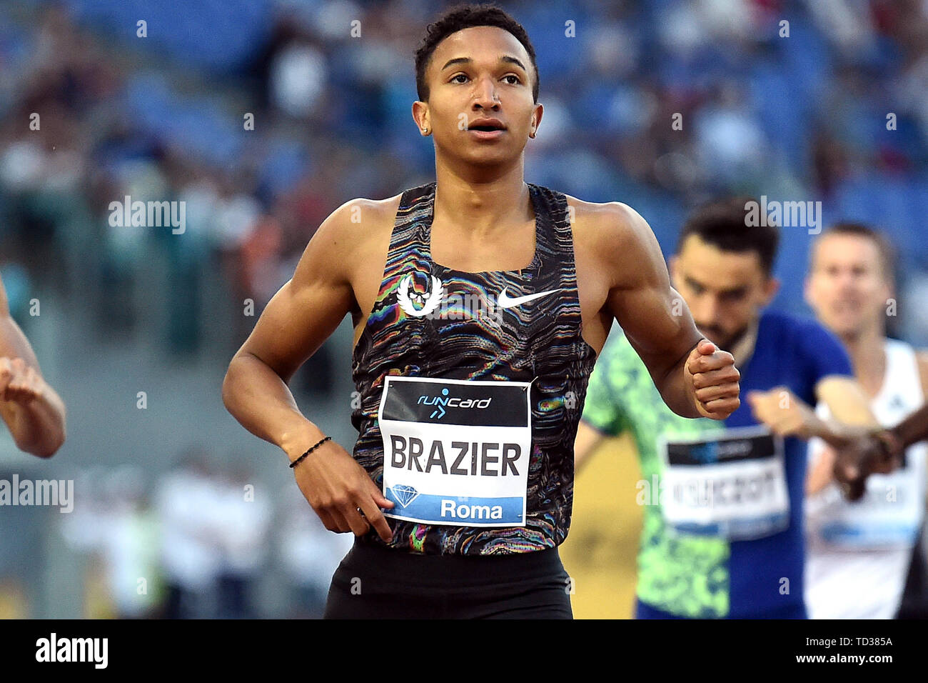 Donavan Brazier of United States competes to win in the men's 800m at ...