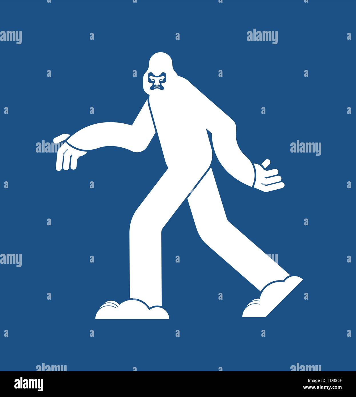 Yeti icon. Bigfoot sign. Abominable snowman symbol. sasquatch Stock ...