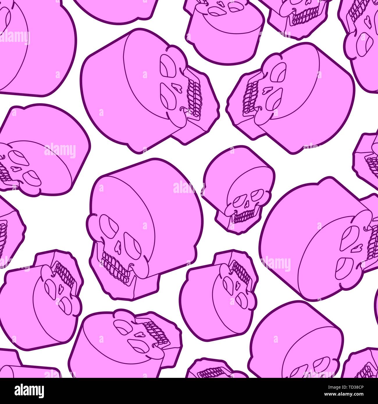 Skull pattern seamless. Skeleton background. undead texture Vector ...