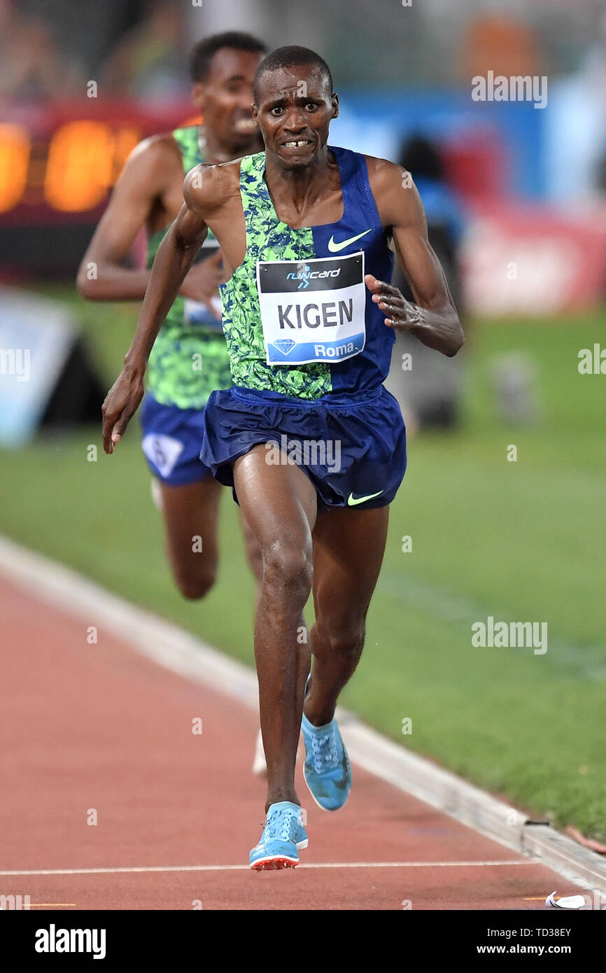 Benjamin Kigen of Kenia competes in the men's 3000m steeplechase at the ...