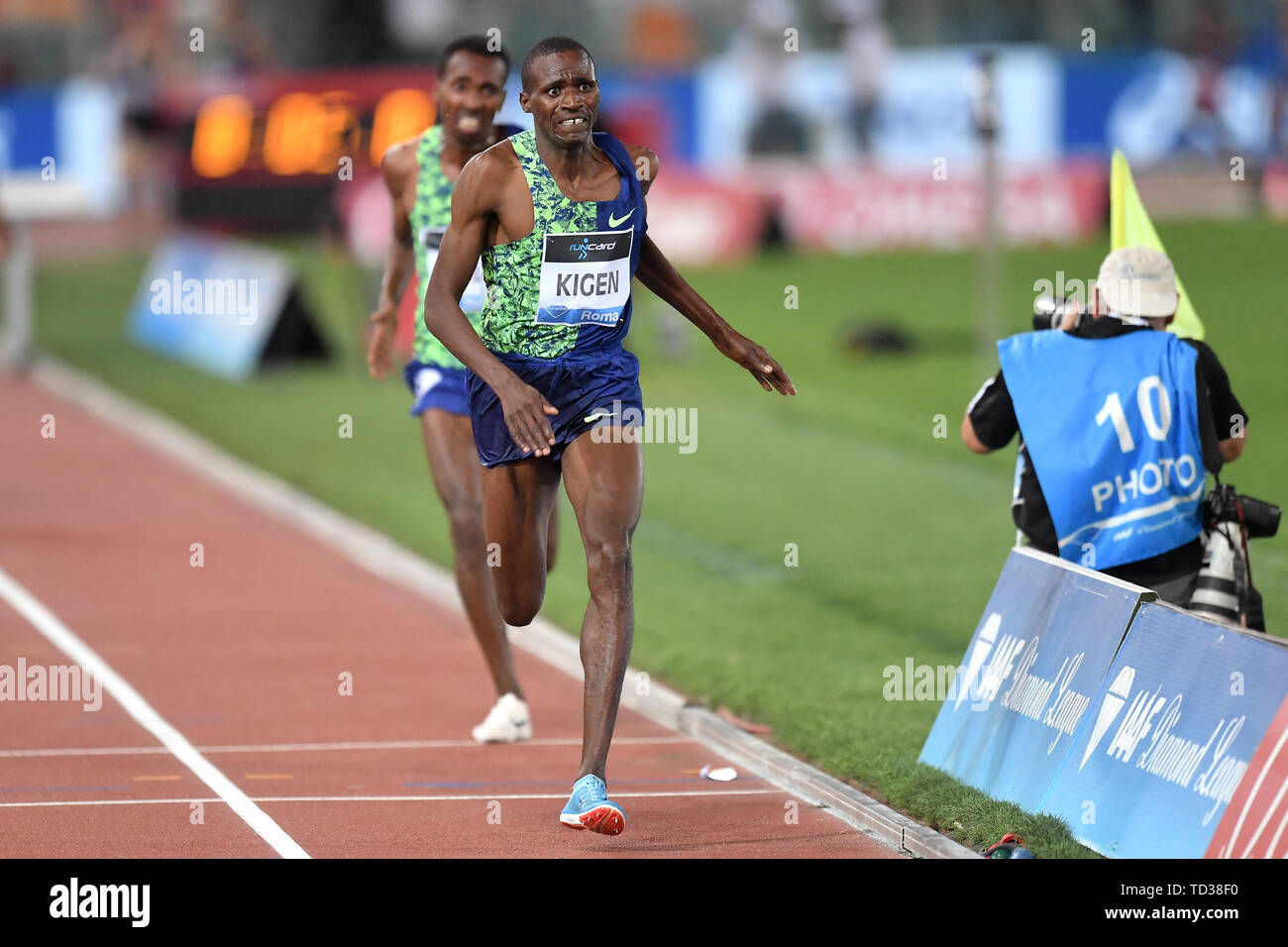 Benjamin Kigen of Kenia competes in the men's 3000m steeplechase at the ...