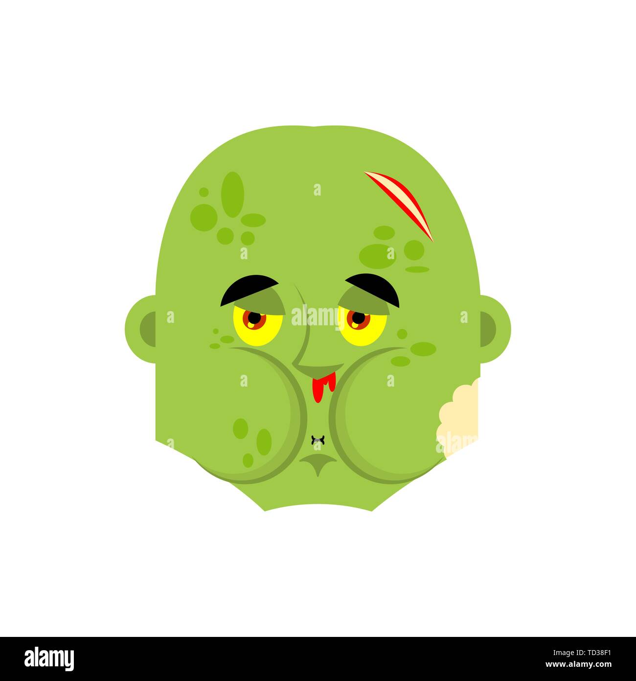 Zombie Nausea emoji. Living Dead Sick emotions avatar. Undead ill ...
