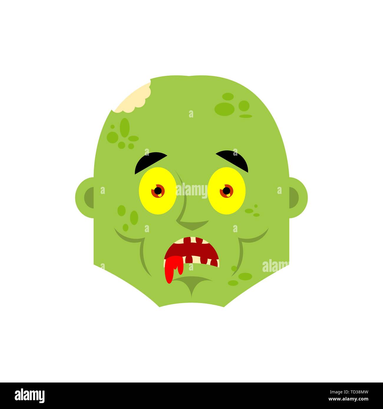 Zombie scared OMG emotion. Living Dead Oh my God emotions avatar ...