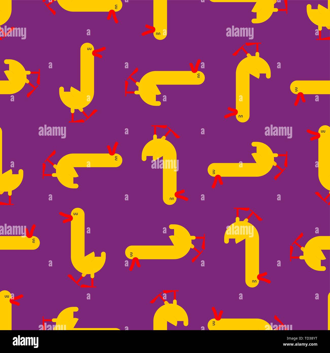 Goose pattern seamless. long-necked water bird background. Vector ...