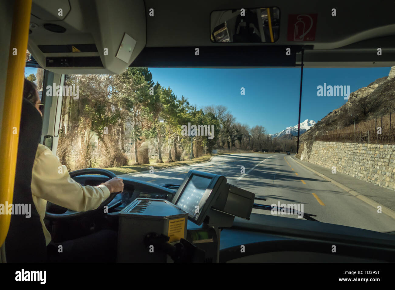 Pictures of a bus driver working Stock Photo - Alamy