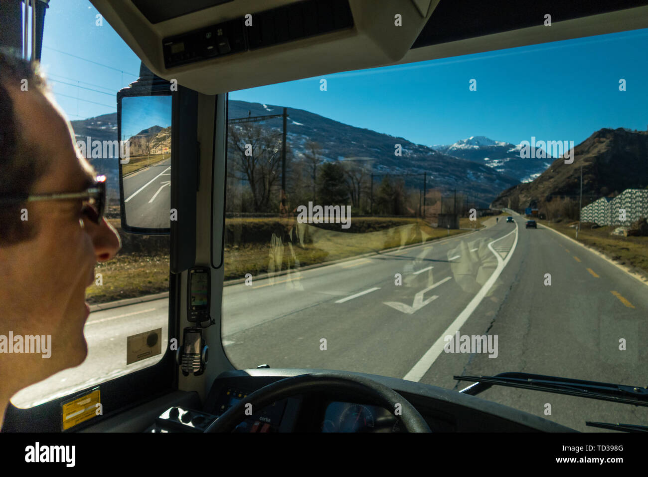 Pictures of a bus driver working Stock Photo - Alamy