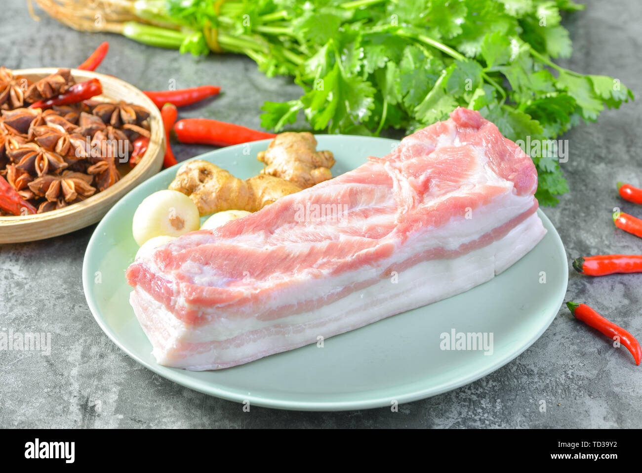 Five-flower pork ingredients high-definition big picture Stock Photo ...