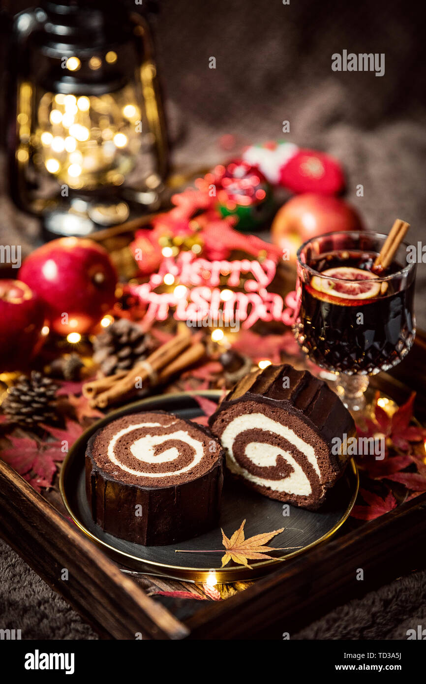 Christmas root cake Stock Photo - Alamy