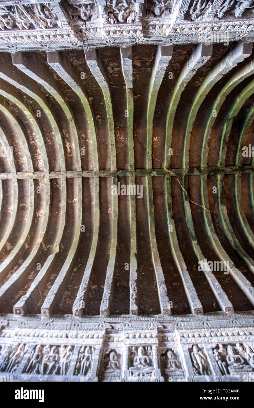 Pillars, brackets and the triforium are extensively carved with ...