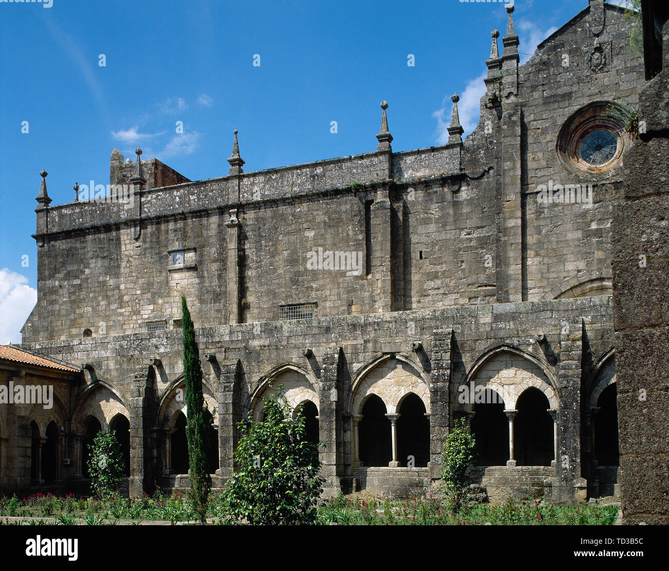 Spain, Galicia, province of Pontevedra, Tui. Cathedral of Saint Mary ...