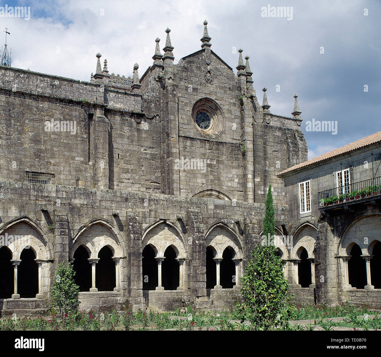 Spain, Galicia, province of Pontevedra, Tui. Cathedral of Saint Mary ...