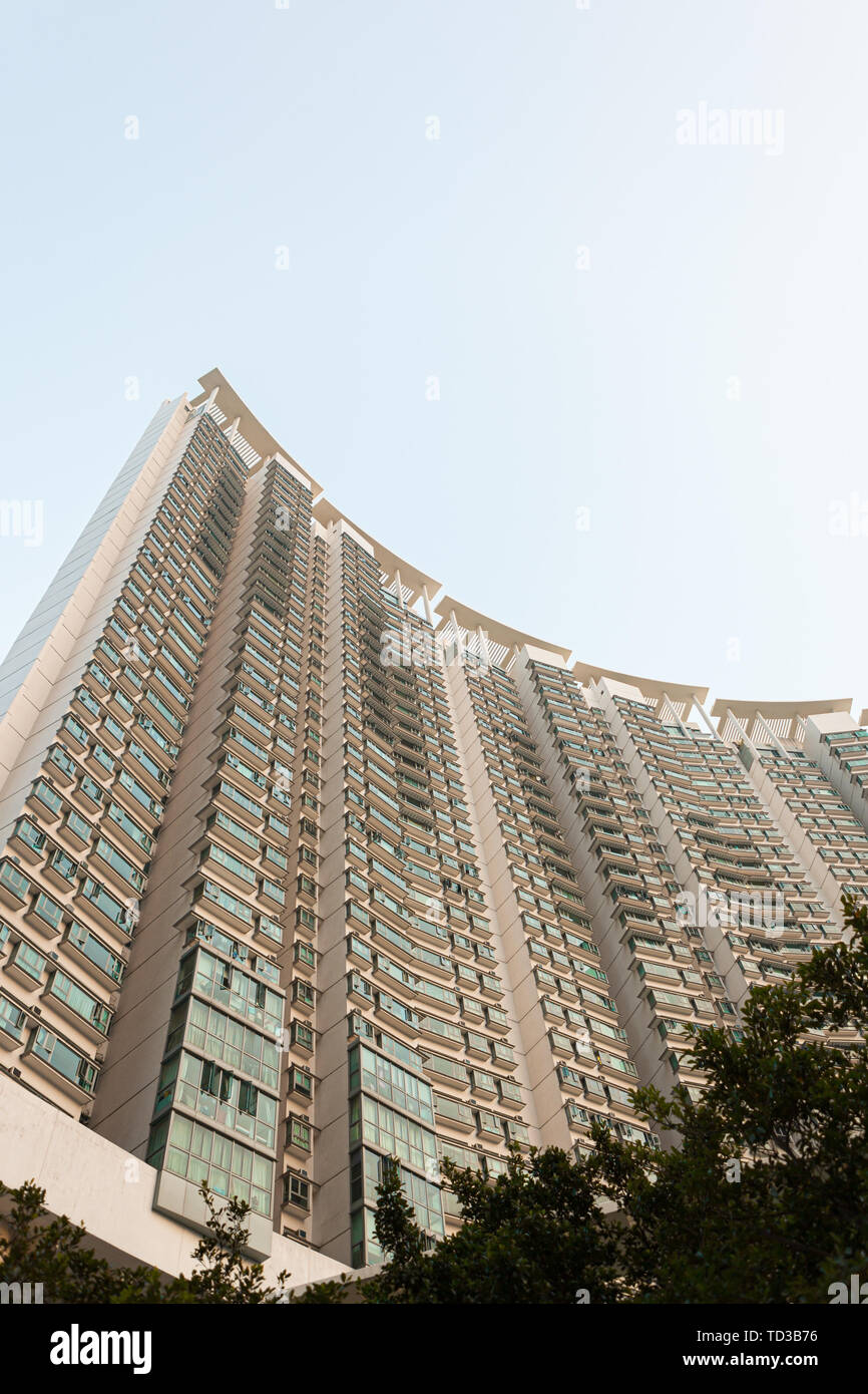 Big residential building in Hong Kong Stock Photo - Alamy