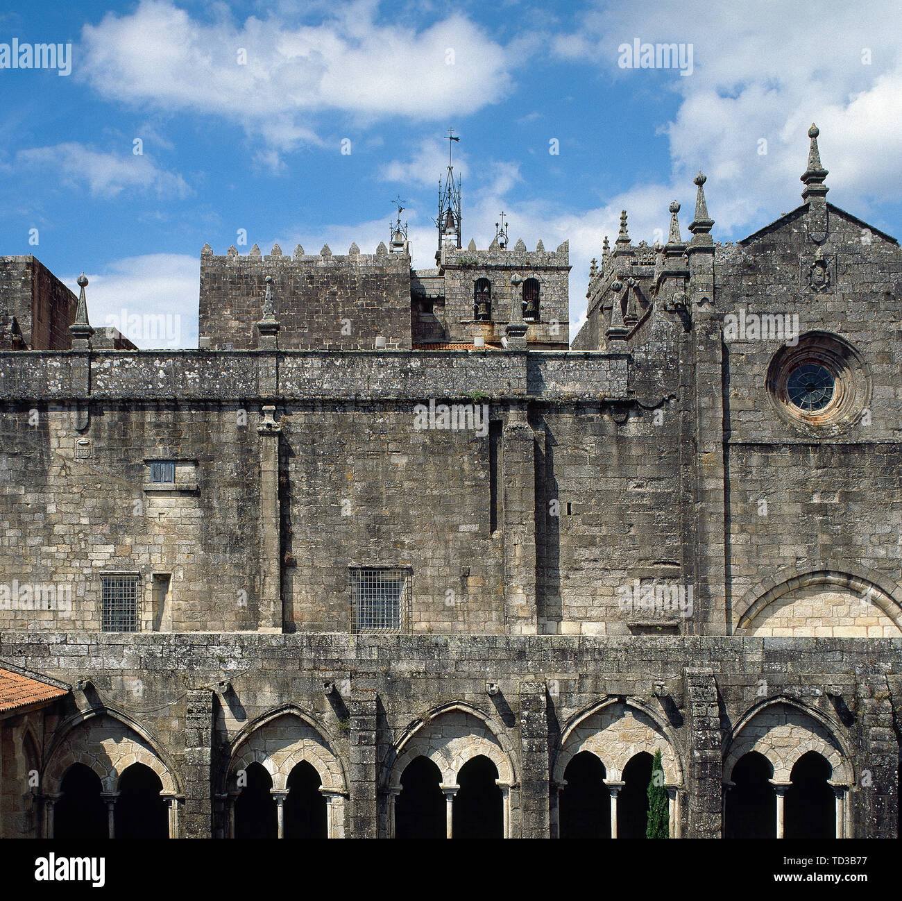 Spain, Galicia, province of Pontevedra, Tui. Cathedral of Saint Mary ...