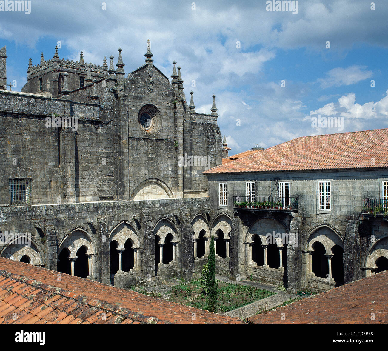 Spain, Galicia, province of Pontevedra, Tui. Cathedral of Saint Mary ...