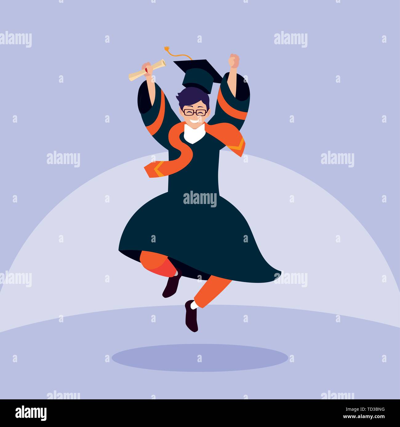 Graduating student design, University education school college academic ...